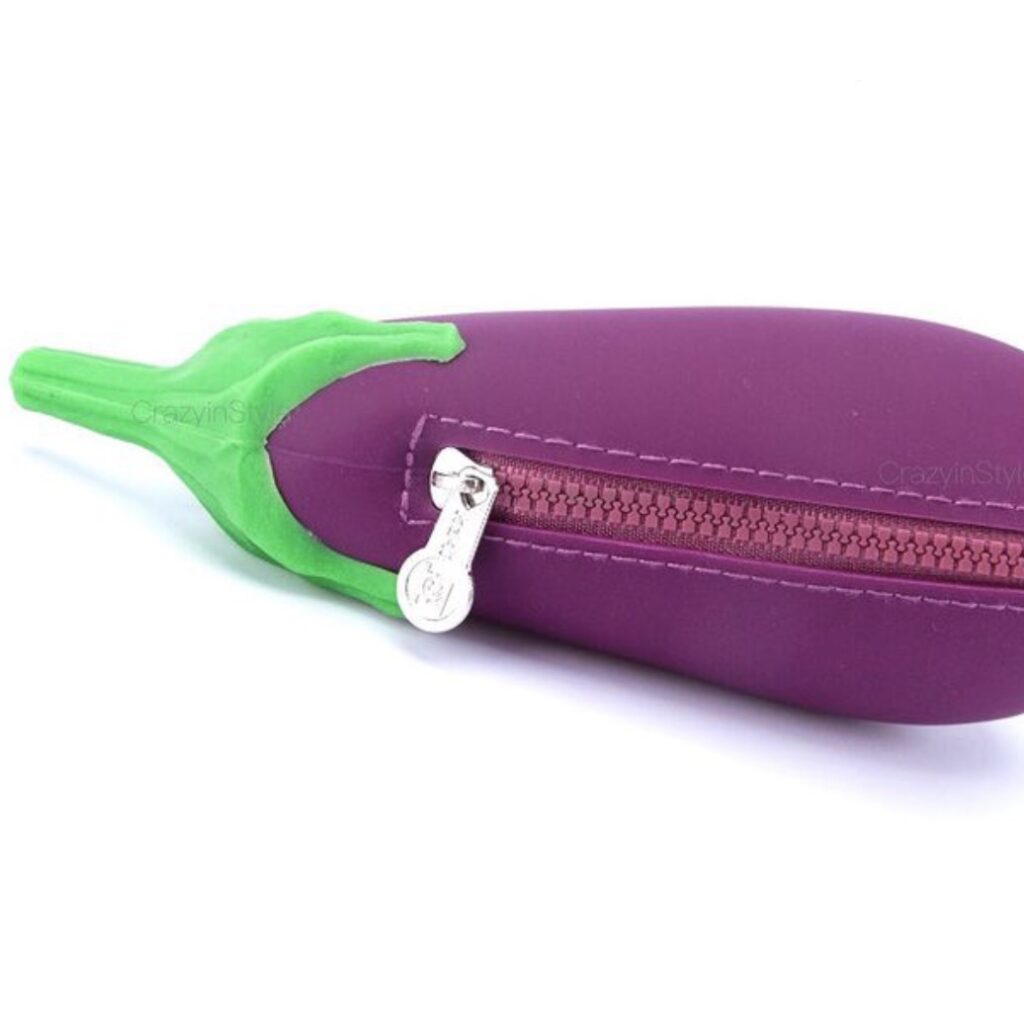 Eggplant Silicone Coin Pouch - CrazyinStyle