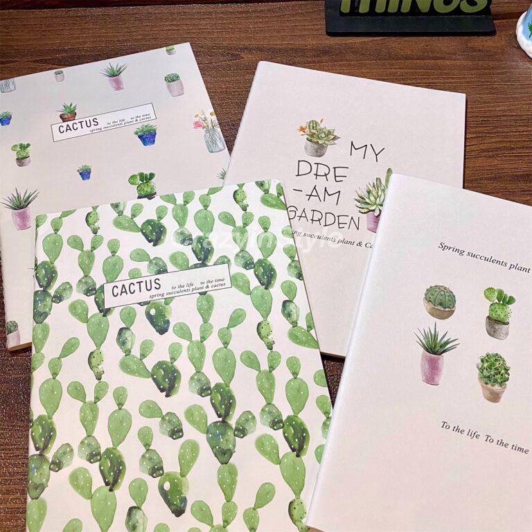 Cactus A4 Size Notebook Assorted - CrazyinStyle