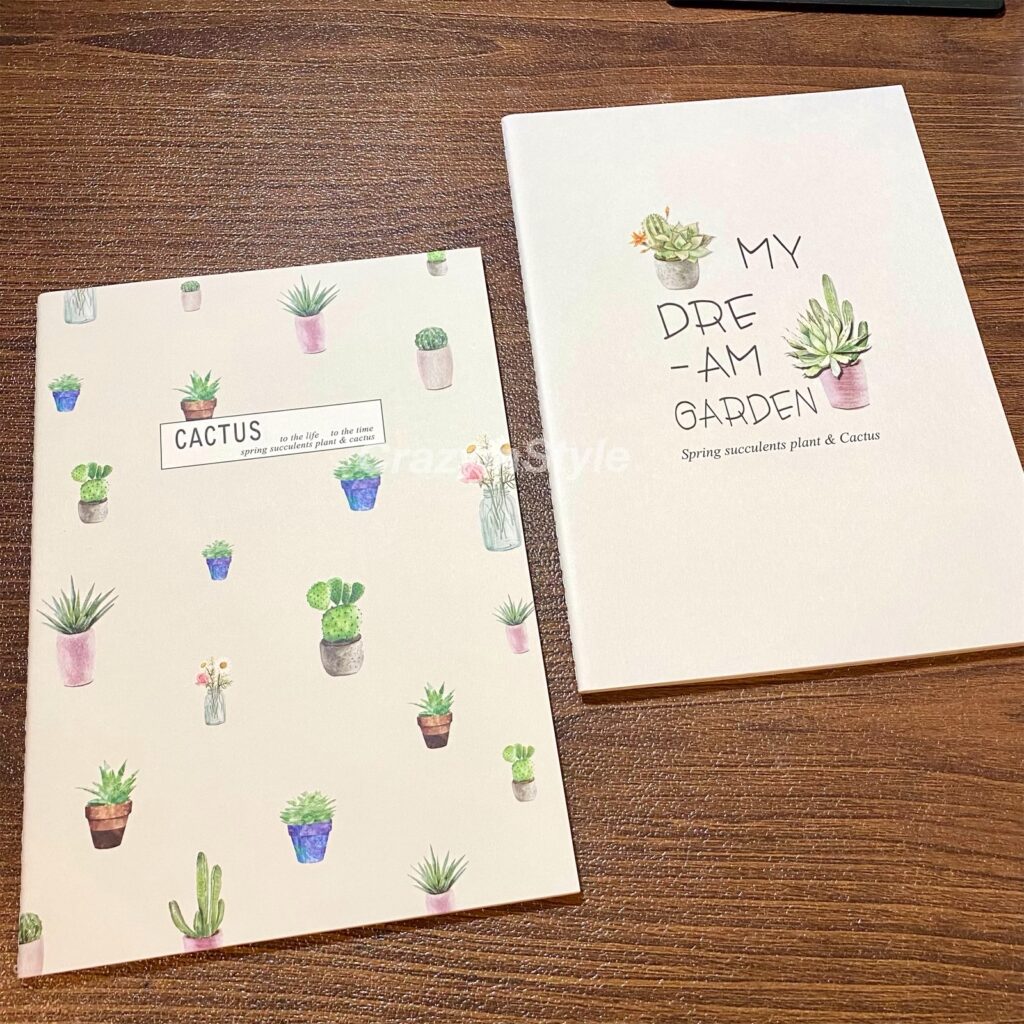 Cactus A4 Size Notebook Assorted - CrazyinStyle